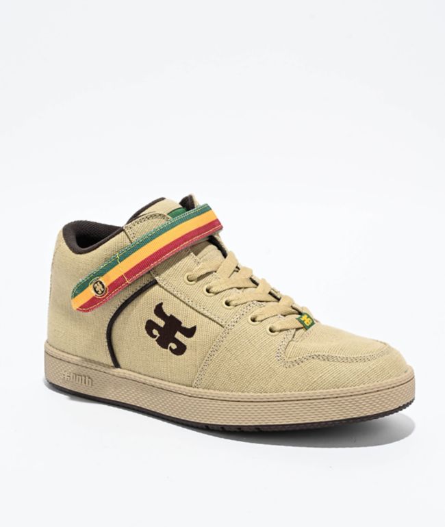 Ipath Grasshopper Tan Hemp Rasta Skate Shoes - Ipath